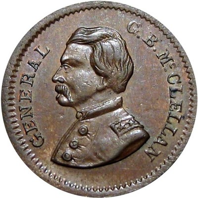 General G B McClellan United States Copper Political Patriotic Civil ...