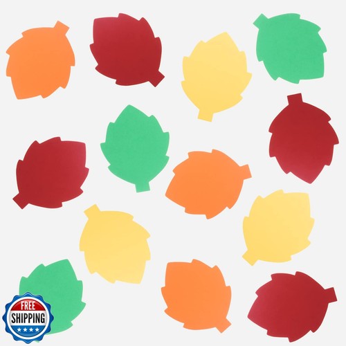 72Pcs Paper Leaf Cutouts, Assorted Color Fall Leaf Cut-Outs Paper ...