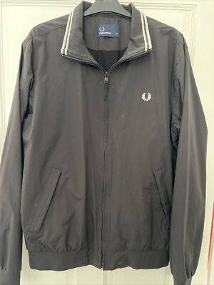 Fred Perry Harrington Jacket Black Mens Size M 2 Tone Twin Tipped | eBay