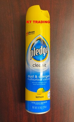 Pledge Dust & Allergen Multi-Surface Multi-Purposes Cleaner Lemon Spray ...
