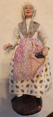 Santons Florence Provence Clay French Country Woman w/Clothes Iron ...