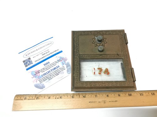 Vintage Antique US Post Office Brass PO Box Door Ranco Combination Lock ...