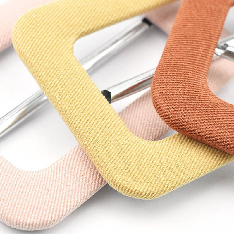 2pcs Fabric Covered Square Slide Buckle for Trench Coat Jacket Belt ...