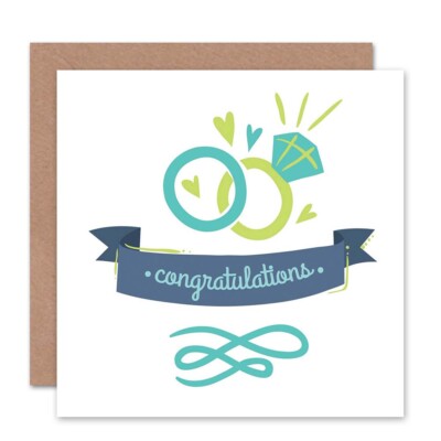 Wedding Engagment Ring Blank Greeting Card With Envelope | eBay Australia