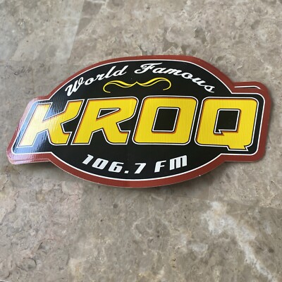 world famous kroq 106.7 fm promo sticker decal 6” | eBay