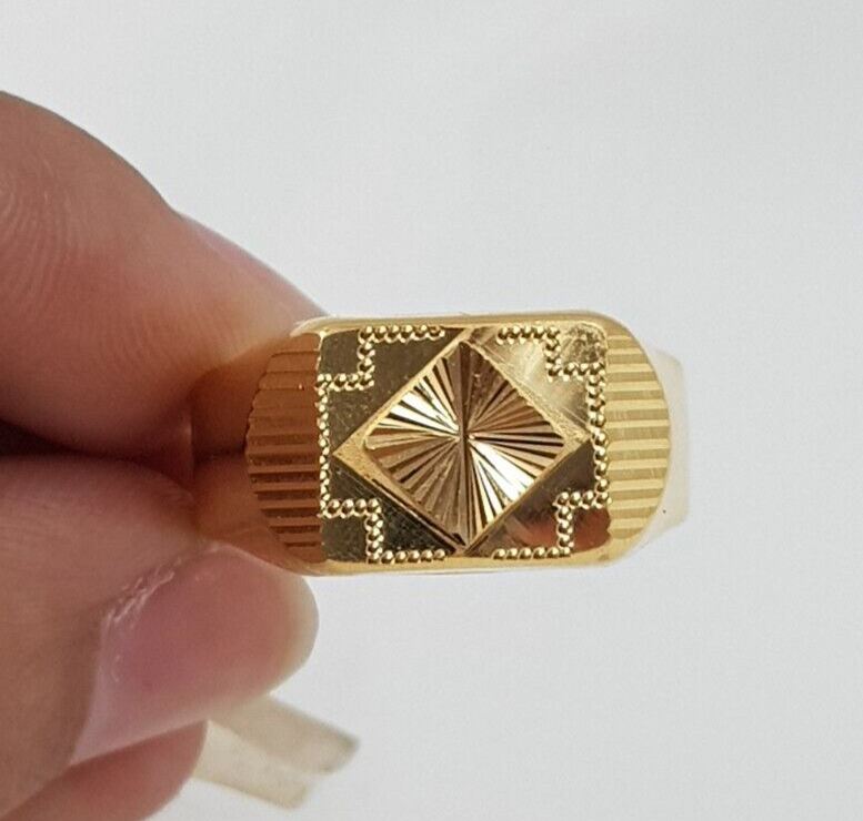 Plain Yellow Gold Men Gold Ring 22K Authentic Gold Ring Fantastic ...
