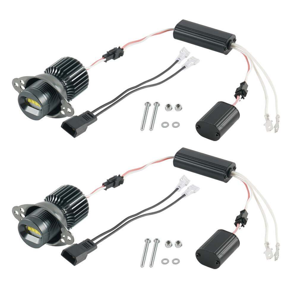 H10W Angel Eye LED Light Bulbs for BMW E90 E91 LCI Facelift w/ Halogen ...