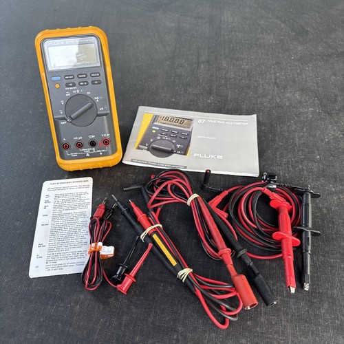 FLUKE 87 True RMS Multimeter W/ Manual & Accessories | eBay