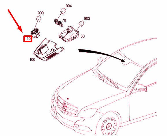 NEW MERCEDES-BENZ C W204 RAIN AND LIGHT SENSOR CONTROL UNIT A2079013700 ...