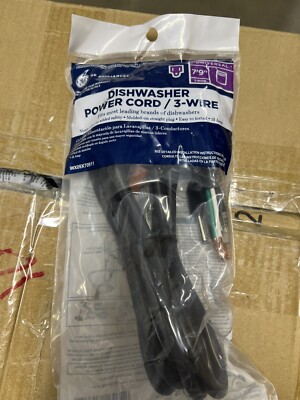 GE Appliances WX09X70911 Universal 3-Wire Dishwasher Power Cord 7’ 9 ...