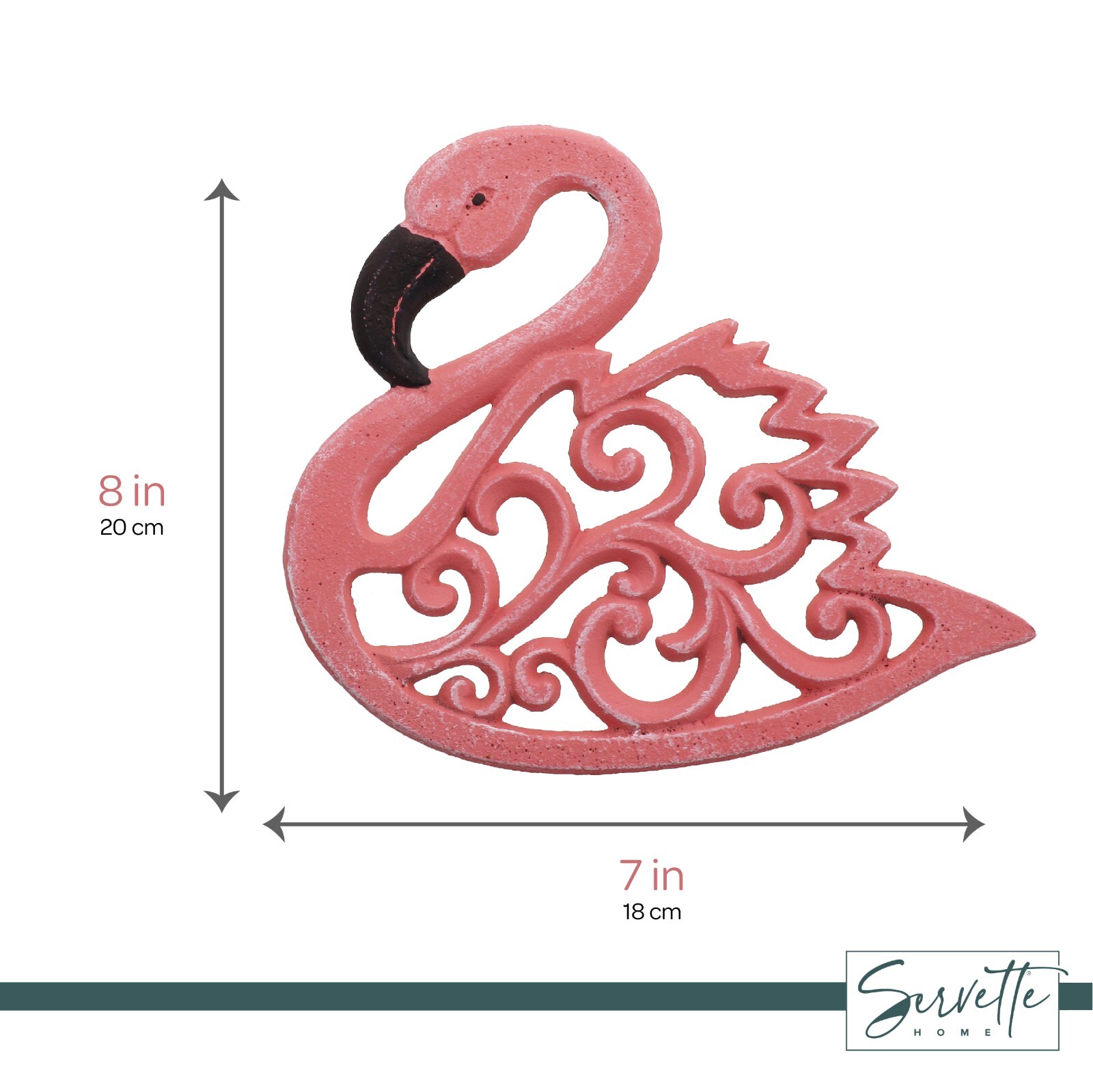 Cast Iron Pink Flamingo Trivets for Hot Dishes Flamingo Themed Kitchen ...