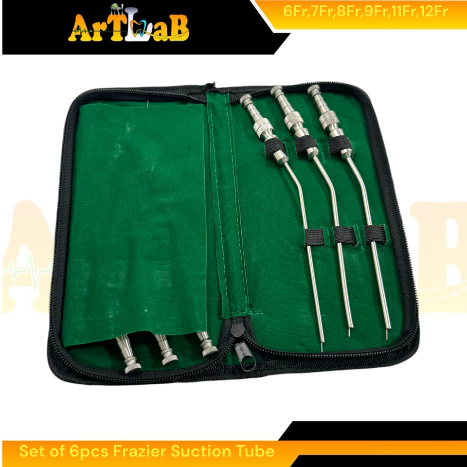 Frazier Suction Tubes w/ Finger Valve & Obturator Suction Tools ENT 6 ...