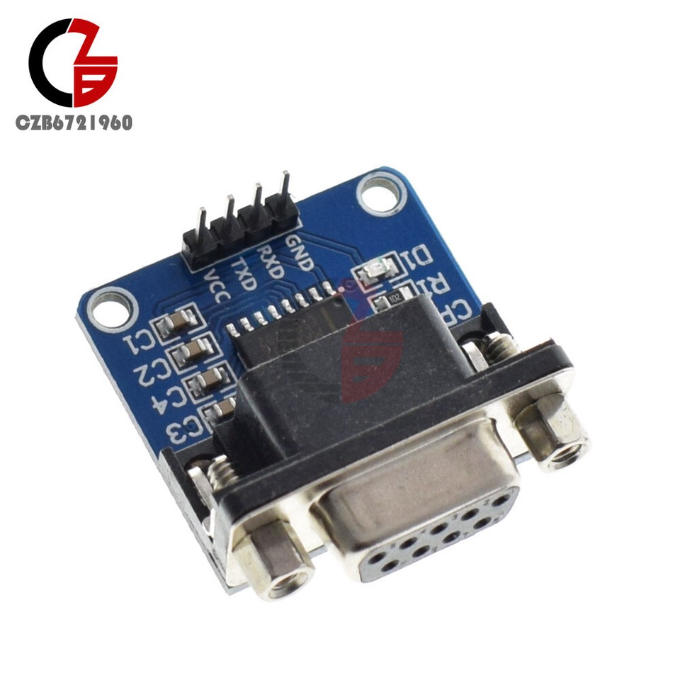 3V-5V MAX3232 RS232 Serial Port To TTL Converter Module Female DB9 TX ...