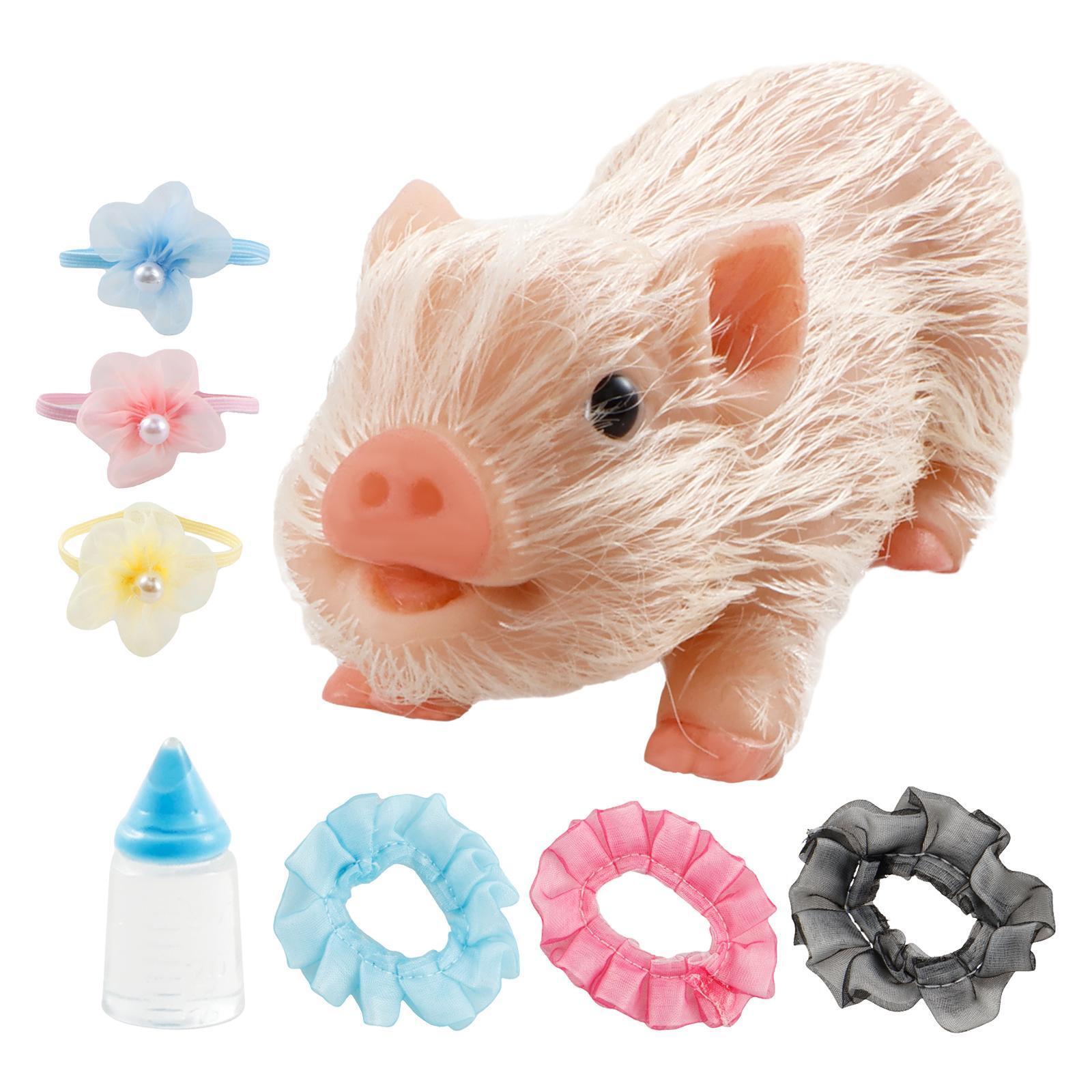 Silicone Pig Realistic Funny Mini Piggy Toys for Role Playing Boy Girl ...