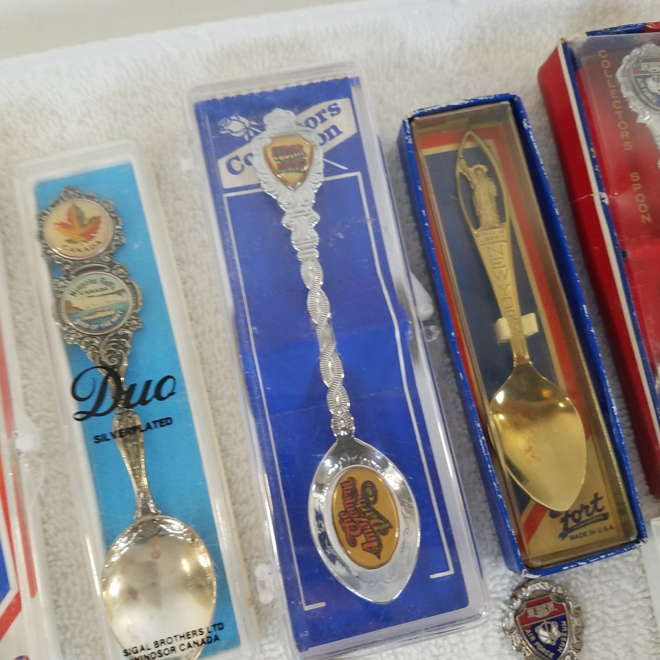 Lot 25 Collector Spoons Forks Souvenir States Kennedy Space Air Force ...