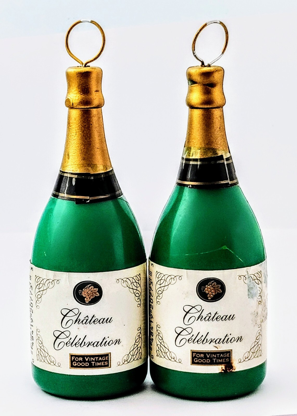 2 RARE VINTAGE 1980's CHATEAU CELEBRATION CHAMPAGNE BOTTLES CHRISTMAS ...