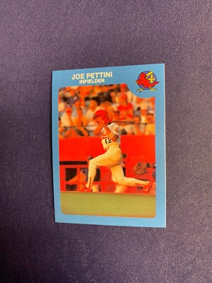 1986 Louisville Redbirds #23 Joe Pettini - Rare Team Issue Minor League ...
