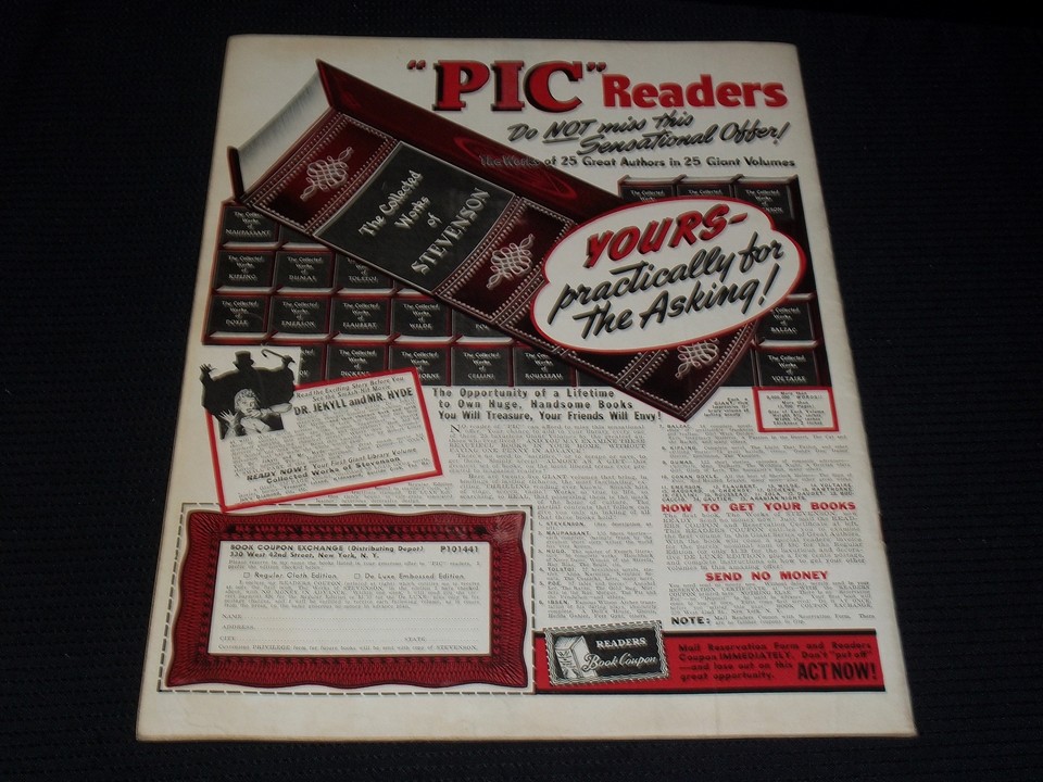 1941 OCTOBER 14 PIC MAGAZINE - MARY LOU MCDONALD NICE FRONT COVER - E ...