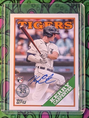🔥 KERRY CARPENTER Rookie Autograph 🔥 2023 Topps 88BA-KC RC Auto ⚾ 1988 ...