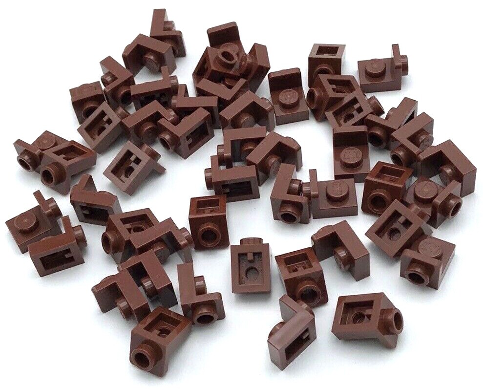Lego 50 New Reddish Brown Brackets 1 x 1 - 1 x 1 Inverted Pieces | eBay