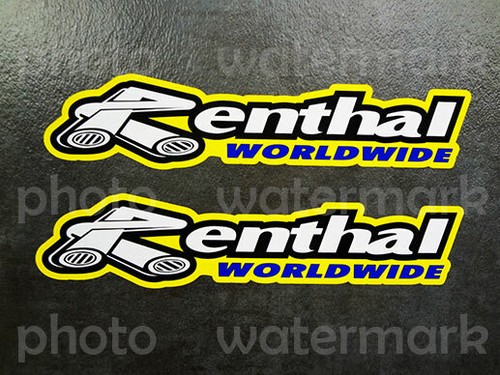 2x Renthal Yellow Decals Stickers Swingarm YZ 350 125 CR RMZ KXF YZF KX ...