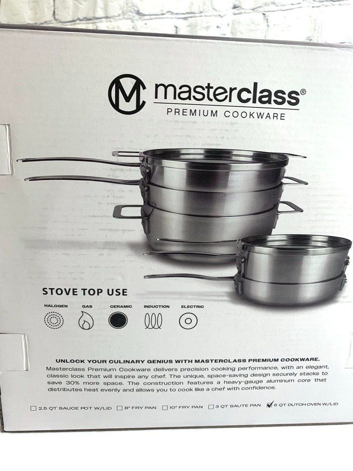 MASTERCLASS Premium Cookware 5QT DUTCH Oven with Lid | eBay
