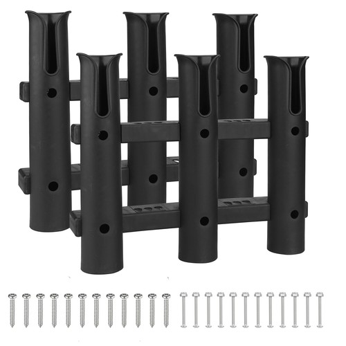 Fishing Rod Holders 6Tubes Boat Rod Holders with Screws Plastic Tube ...