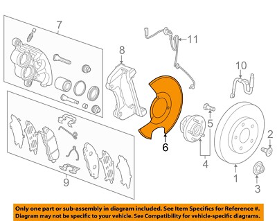 GM OEM 17-24 Acadia Front Suspension Brake Components-Splash Shield ...