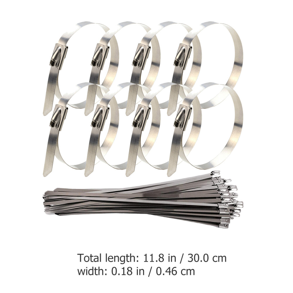 30 Pcs Stainless Steel Zip Tie Cord Ties Zipper Cable Barbed Wire | eBay