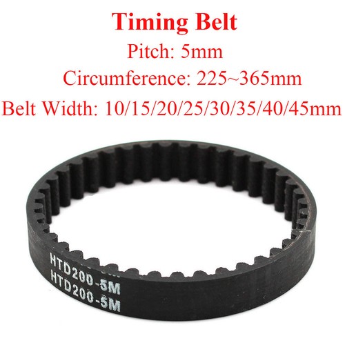 HTD-5M Pitch 5mm Timing Pulley Belts Close Loop Rubber Timing Belt ...