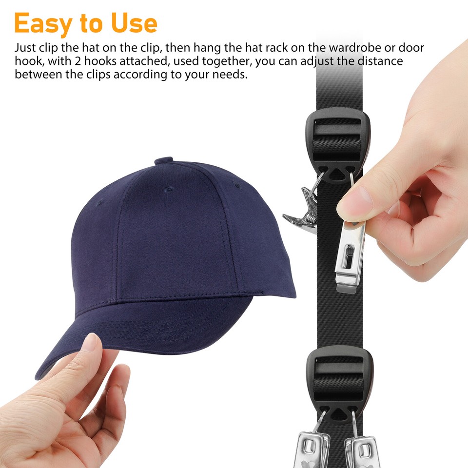 Baseball Cap Hat Rack Door Hanger Holder Storage Hook Hanging Organizer ...