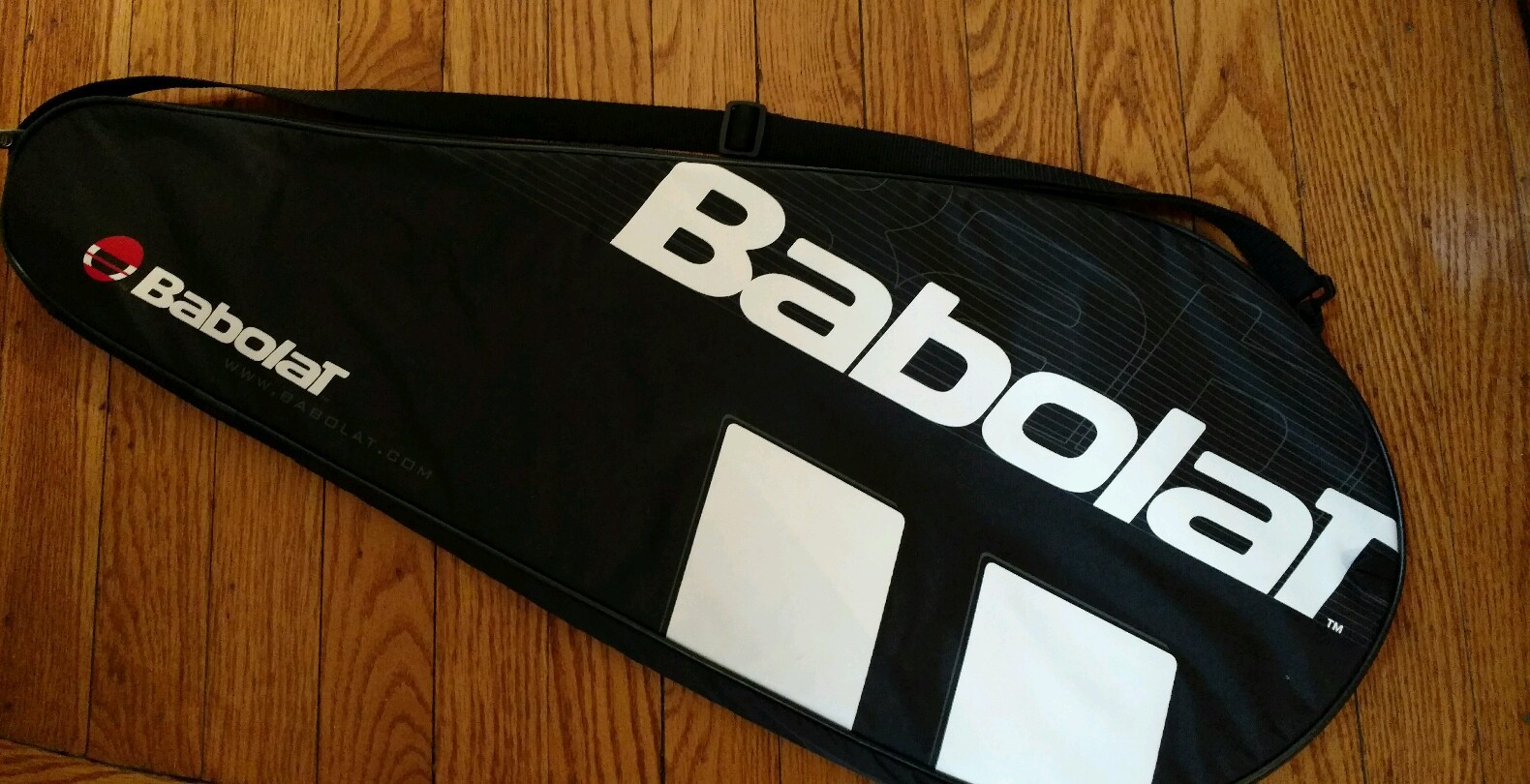 Babolat Tennis Racauet single case cover black white for racket | eBay