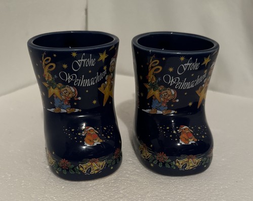 Frohe Weihnachten German Christmas Boot Mugs Santa Bears Trees Gifts ...