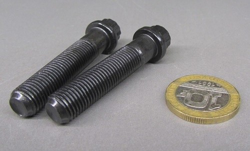 12 Point Flanged, Ferry Bolt, Steel, PT, 3/8"-24 x 1 3/4" Length, 10 ...