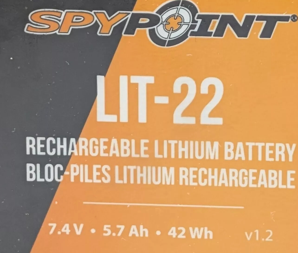 SPYPOINT Lit-22 7.4V Lithium Battery Twin Pack for FLEX Trail Cam (LIT ...