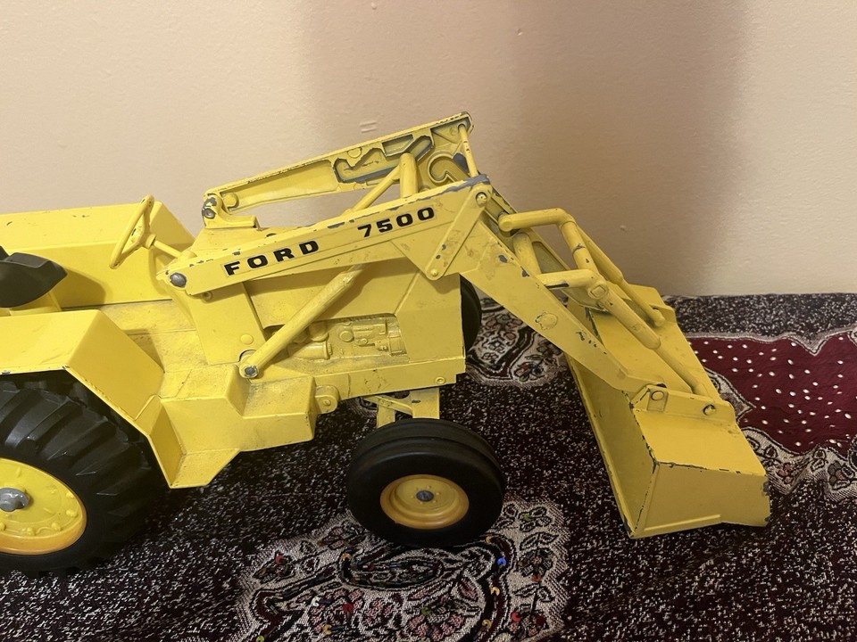 Vintage ERTL Ford 7500 Backhoe Front Loader Tractor: BIG 34” Long! | eBay