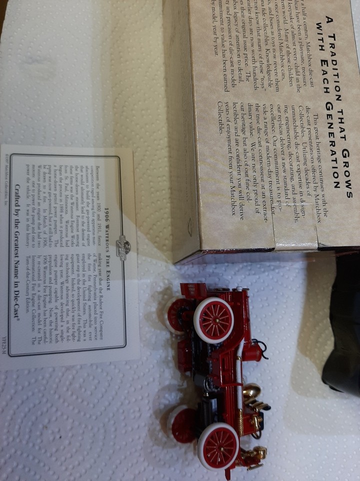 YFE 23 1906 c 1997 Waterous Fire Engine Models of Yesteryear*MB OVP ...