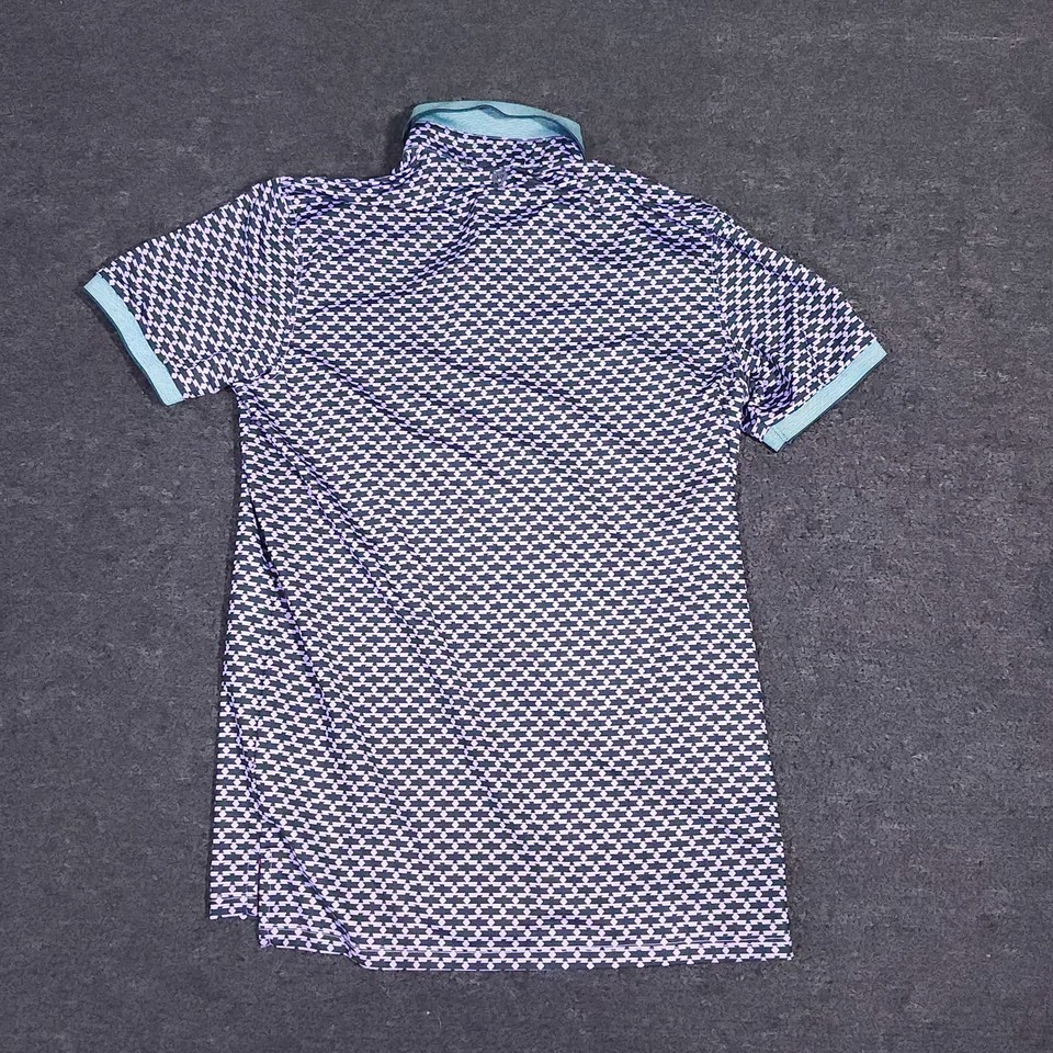 Greyson Golf Polo Shirt Mens Small Purple Geometric Performance Stretch ...