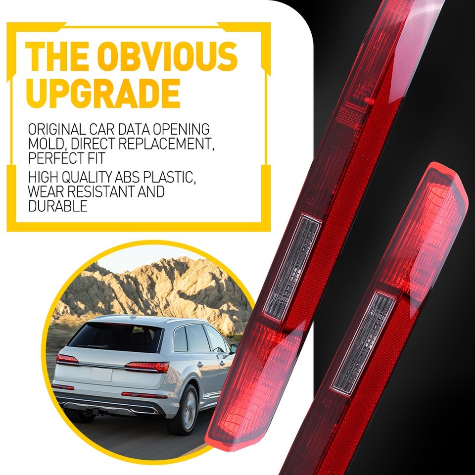 1 PAIR REAR BUMPER LOWER TAIL LIGHT BRAKE STOP LAMP FOR AUDI Q7 2016 ...