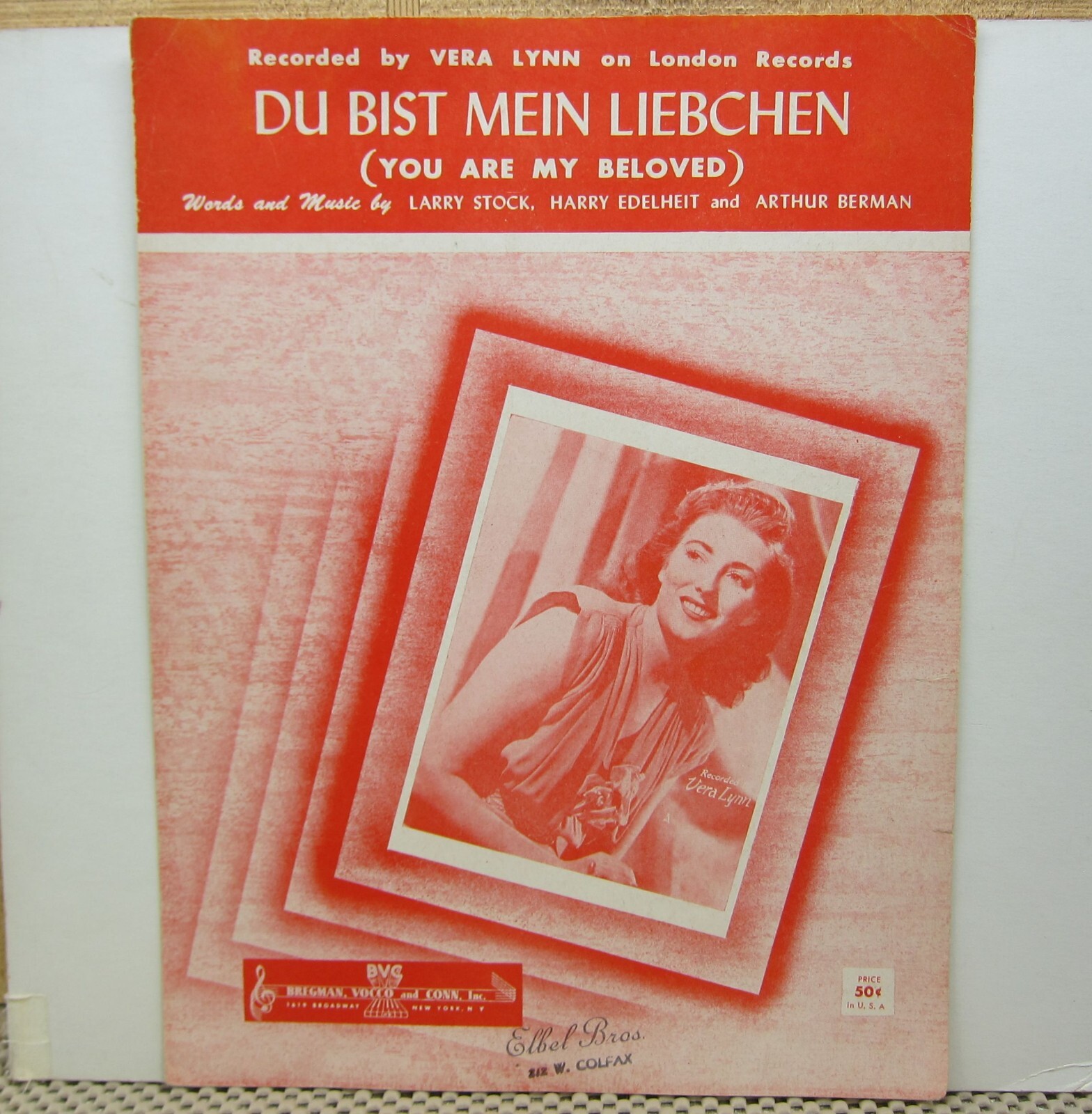 Du Bist Mein Liebchen - Stock, Edelheit & Berman - Sheet Music 1954 | eBay