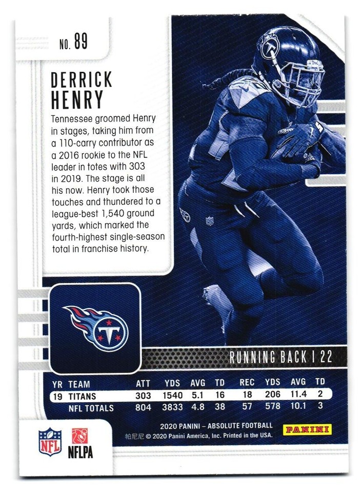 2020 Panini Absolute #89 Derrick Henry | eBay
