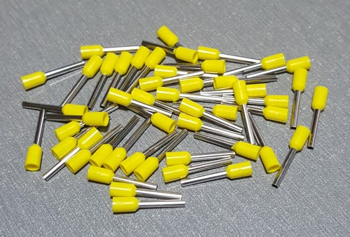 10/20/50Pcs E1012 18AWG 1.0mm² YELLOW Insulated Ferrule Bootlace ...