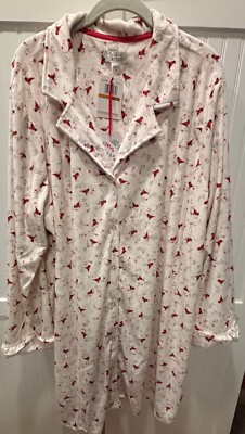 NWT Celestial Dreams Nightgown womans Cardinal print sz 3X polyester ...