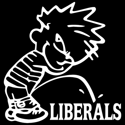 Calvin Piss On Liberals Funny Car Truck Window Wall Laptop Vinyl Decal ...