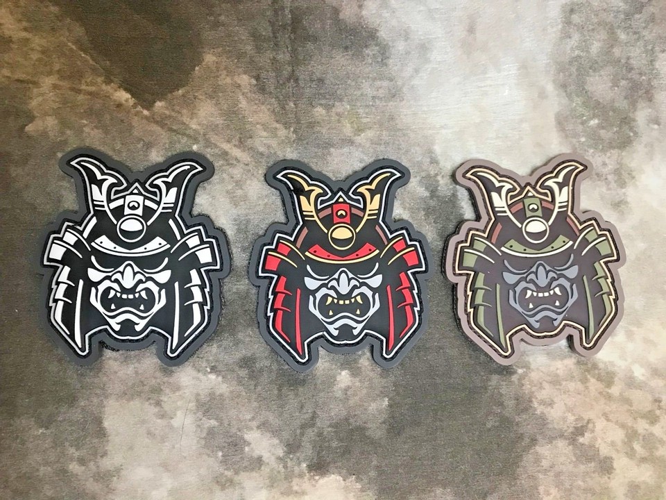Samurai Head PVC Morale Patch | eBay
