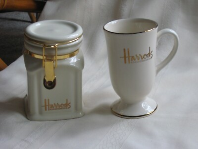 Harrods of England Knightsbridge Footed Coffee Cup & Decantur 2 Pieces ...