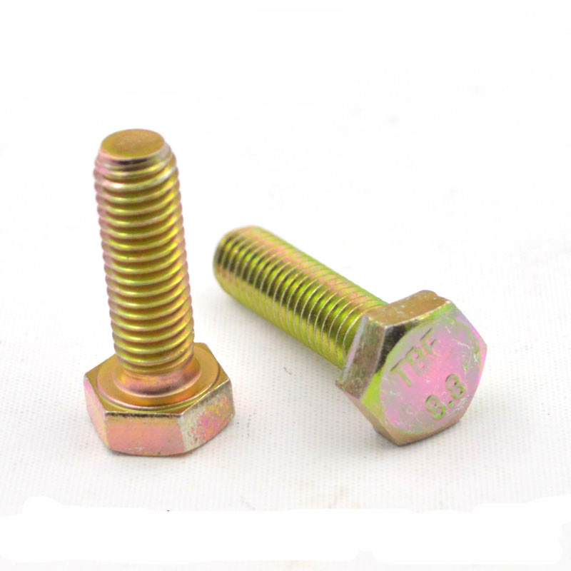 M10x16/30-110mm Hexagon Screw Hex Head Bolts Color zinc Plating 8.8 ...