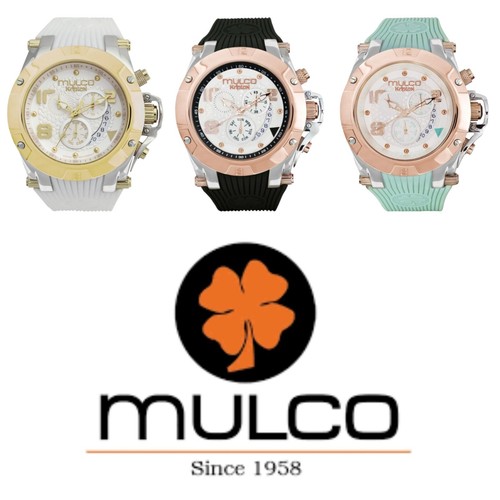Mulco Kripton MW5-2029-012 Chronograph Watch with White Silicone Strap ...