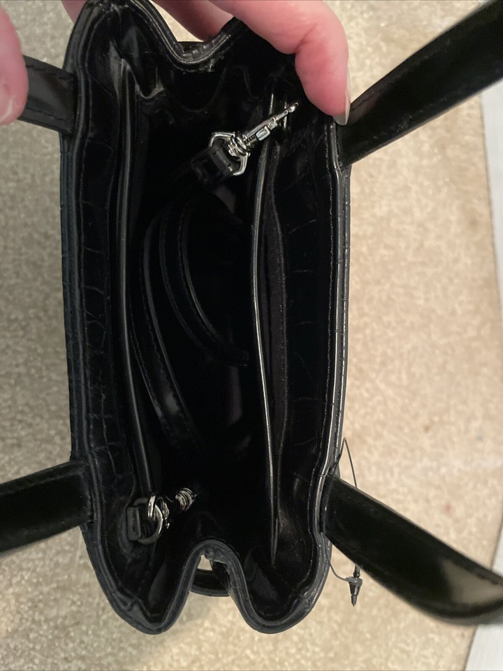 NWT Nine West Black Mini Tote Crossbody Bag, Inside Pocket 786130383168 ...