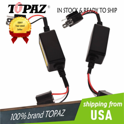 2PCS H4 9003 LED Headlight Canbus Load Resistor Decoder Error Free Anti ...